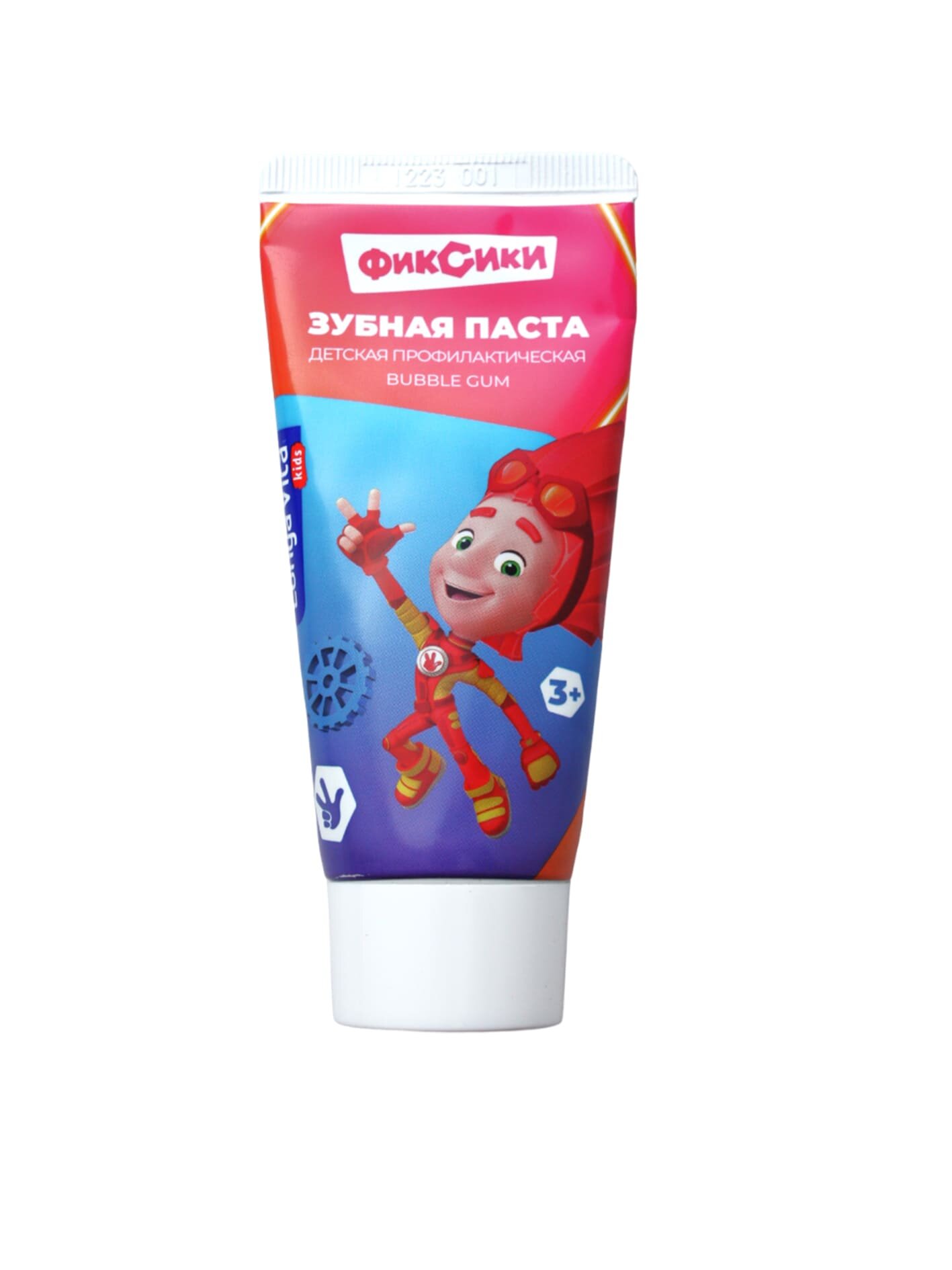 Детская зубная паста ЛонгаВита Фиксики Bubble Gum 75 гр. от 3-х лет