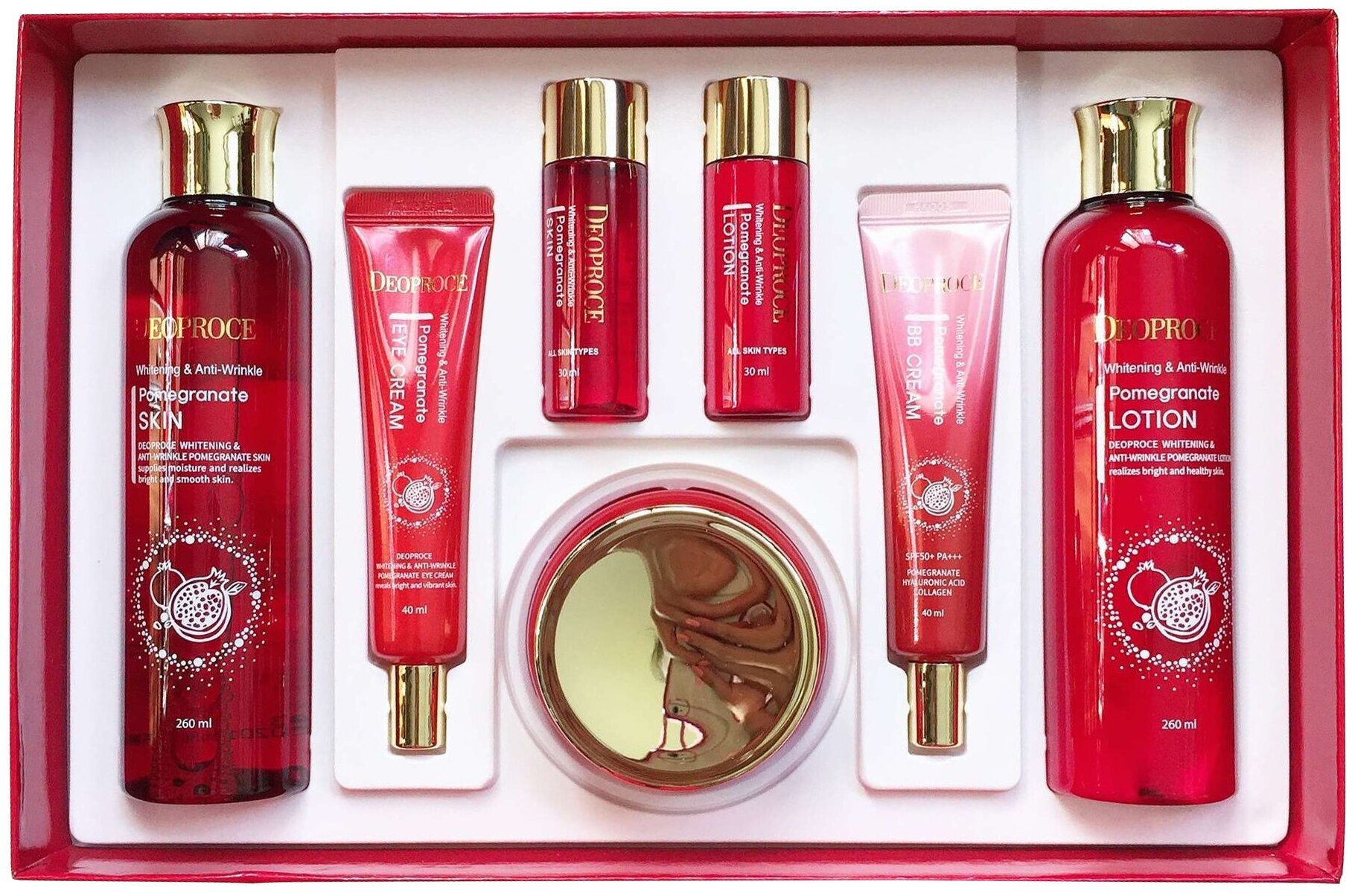 Deoproce Набор Whitening & anti-wrinkle pomegranate 5 set