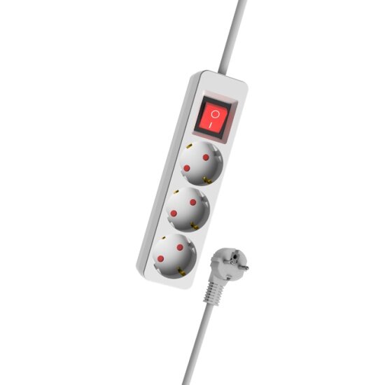 Сетевой фильтр Ritmix RM-330K 3 розетки, 3м, белый