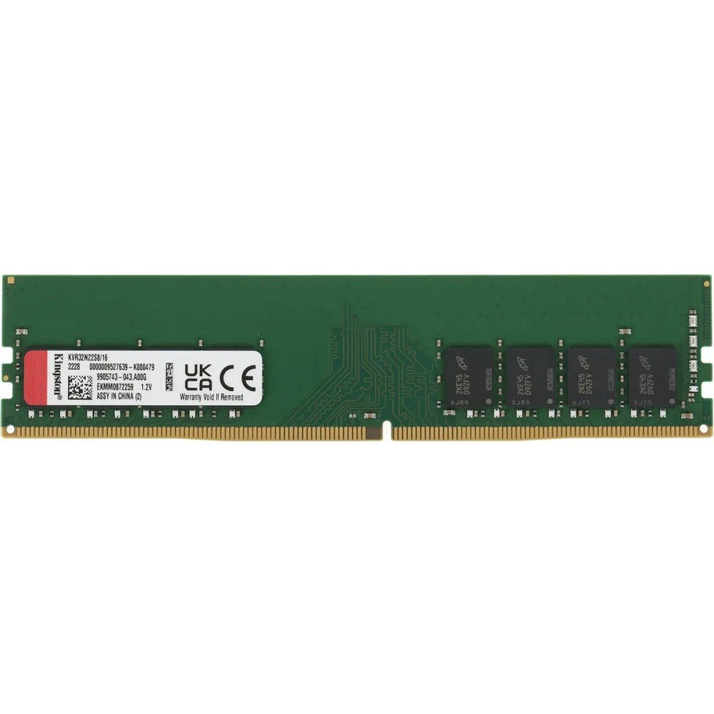 Оперативная память Kingston DIMM 1x16Гб, 25600МБ/с 3200