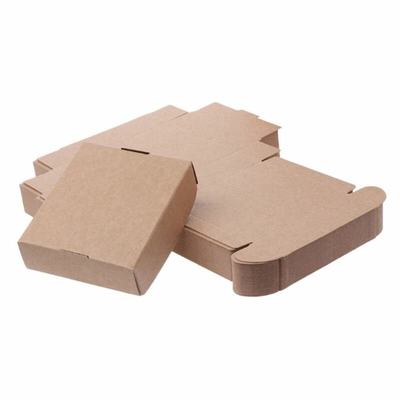 Упаковка из 50 штук, ретро-коробка для самолетиков крафт-бумаги-8x8x4CM