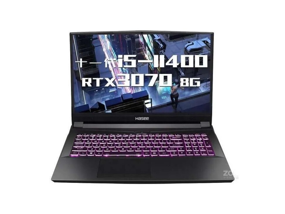 Hasee TX9-CA8DA Ноутбук 16.1", Intel Core i5-11400, RAM 32 ГБ, SSD, NVIDIA GeForce RTX 3070 (8 Гб), Windows Pro, Английская раскладка