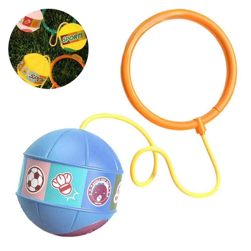 Змейка нейроскакалка детская, Скакалка с эластичным светящимся мячом