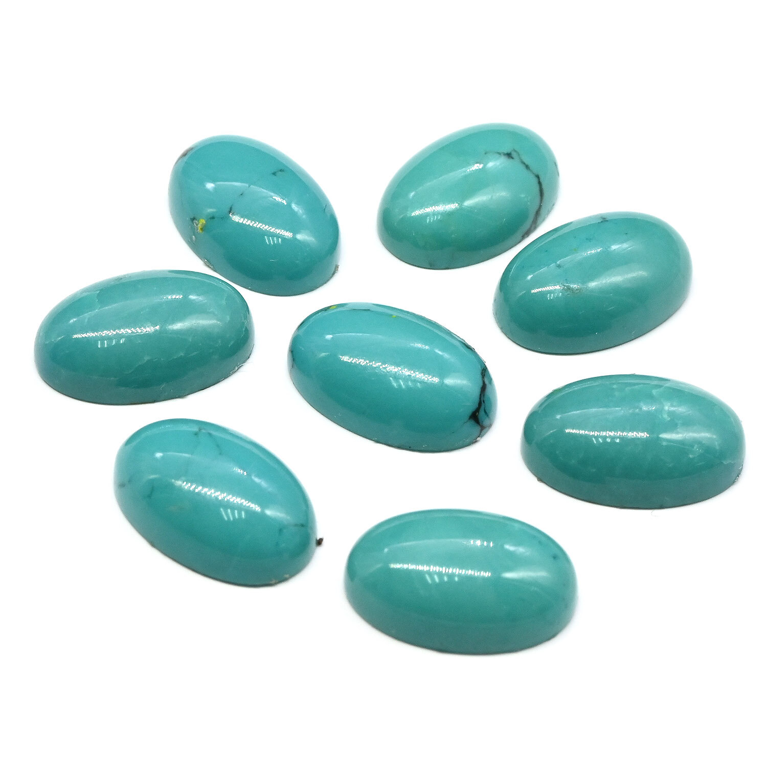 Кабошон из бирюзы овал 8*12*3мм (28-1)