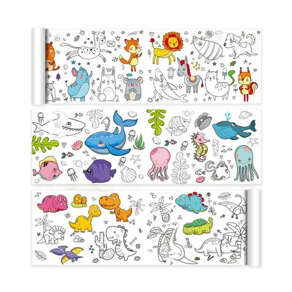 Детская граффити-раскраска для рисования на бумаге