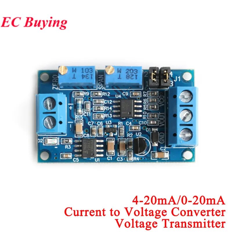 5 шт./1 шт. от 0 до 20 мА/40 мА до 0-3,3 В 0-5 В 0-10 В преобразователь тока в напряжение модуль преобразования сигнала 0-20 мА 4-20 мА передатчик ввода-вывода