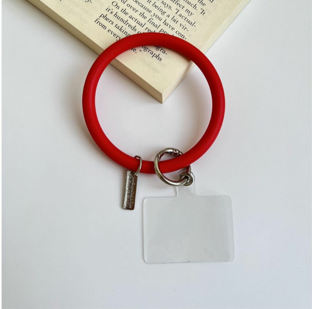 Многофункциональный ремешок для телефона с защитой от падения / Удобный силиконовый браслет на руку Для любого чехла для телефона / Красный