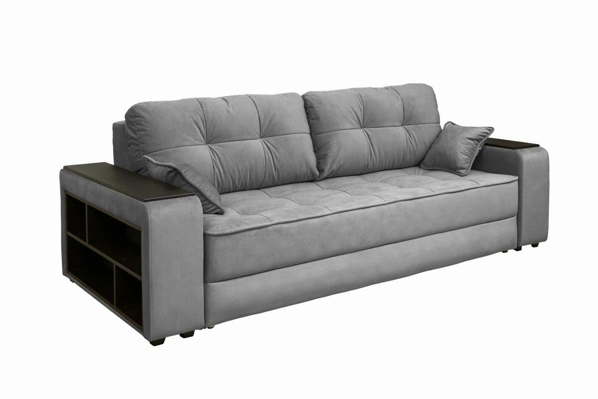 Диван кровать Каймак 6 полки велюр ZARA GRAFIT 32