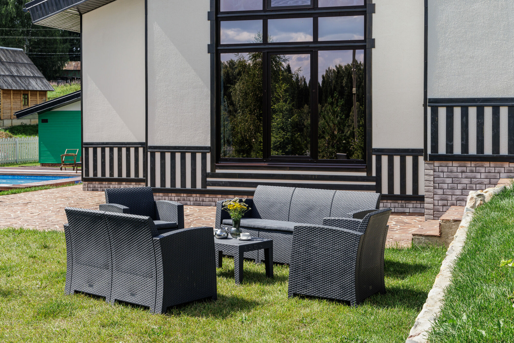 Комплект ROYAL FAMILY GRAND LANA L Графит Размеры: Высота 760мм Глубина 660мм Ширина 3110мм