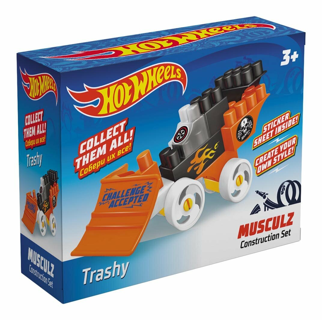 Конструктор Bauer "Hot Wheels - Musculz Trashy", для детей от 3-х лет, 16 деталей