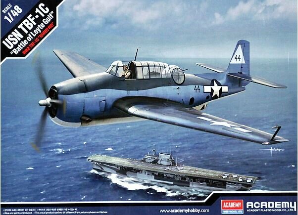 Сборная модель "Авиация USN TBF-1C "Battle of Leyte Gulf" (1:48), артикул 12340
