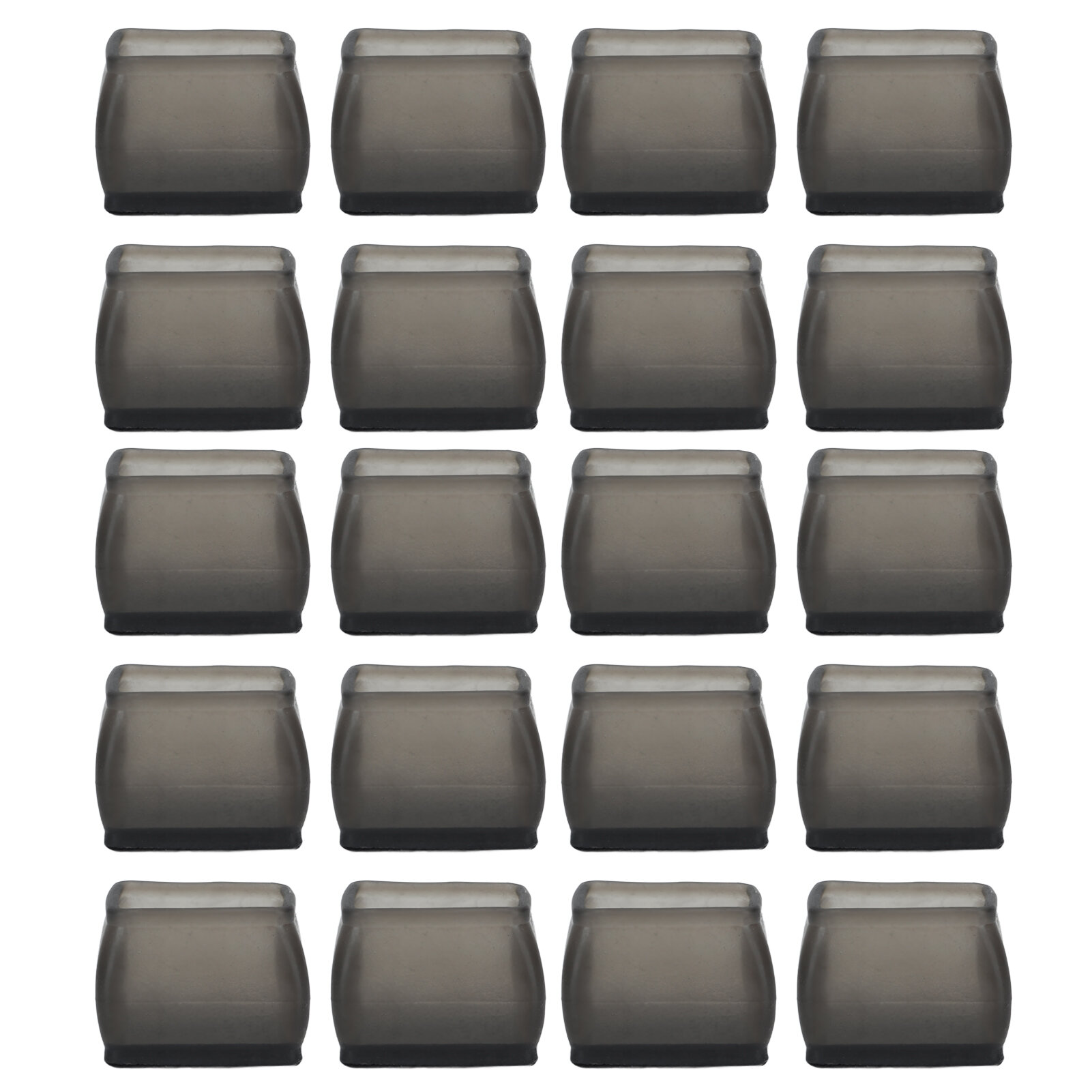 20 шт. Прямоугольные прозрачные черные войлочные коврики для защиты ножек стульев от царапин, снижающие уровень шума, чехол для стола.