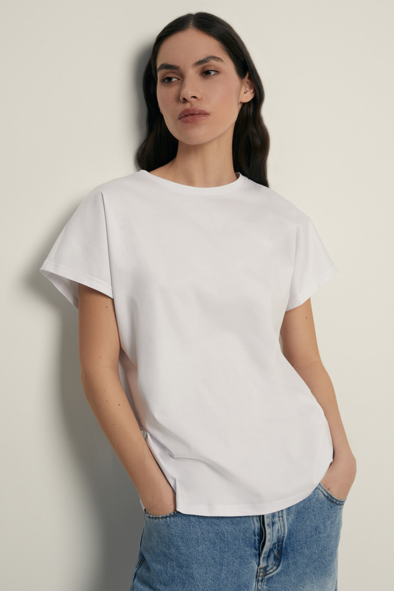 Футболка с коротким рукавом из мерсеризованного хлопка