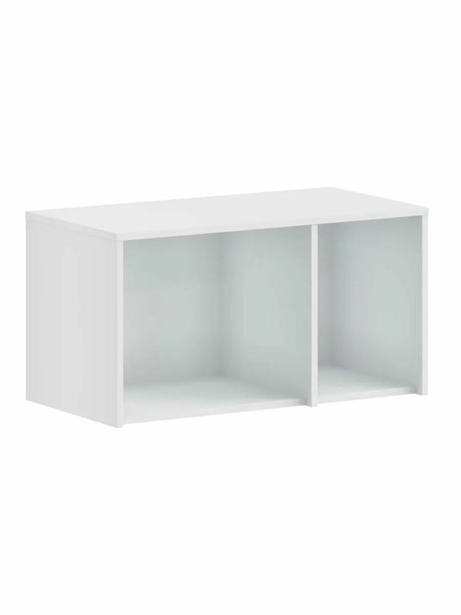 Антресоль, распашной шкаф для одежды и хранения вещей Люсиль, 78.6х40.1х41.2 см, Белый арктик