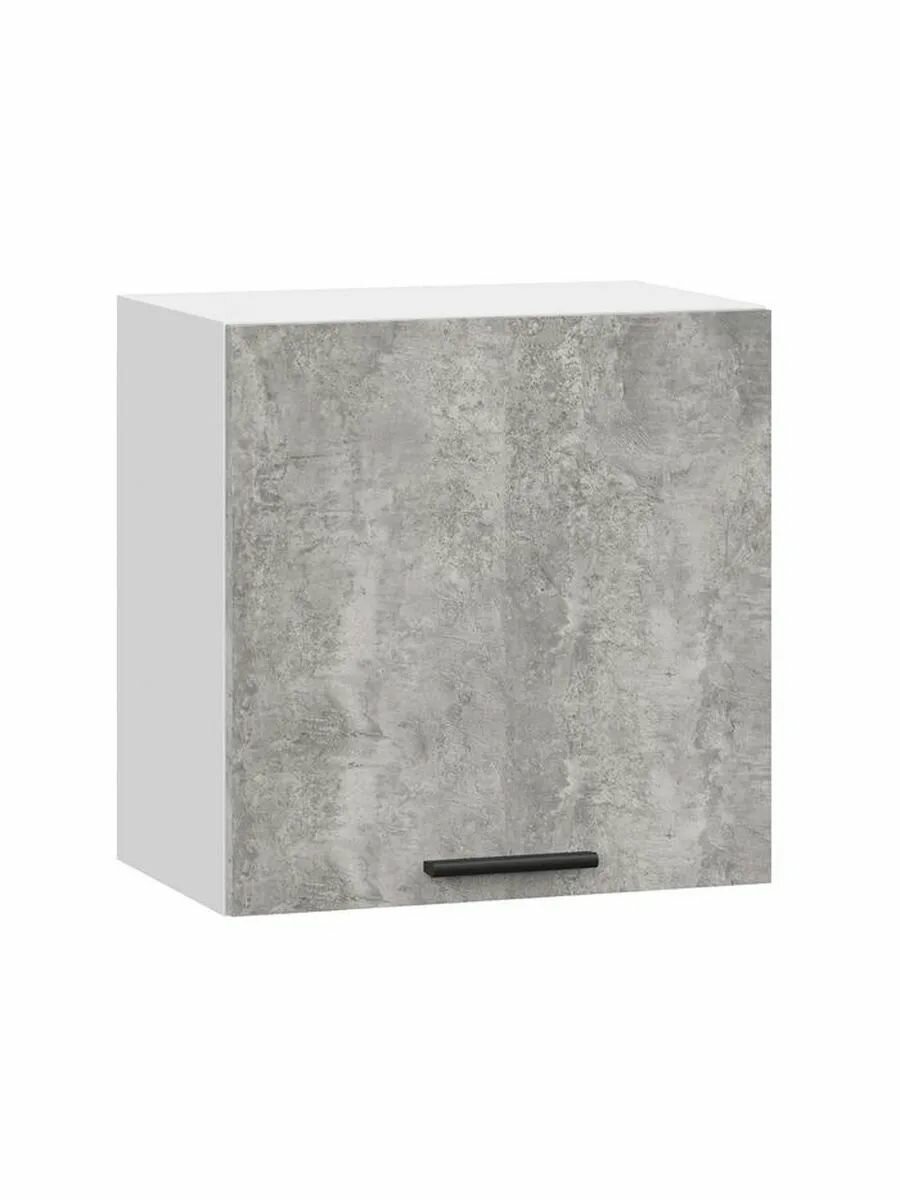 Кухонный модуль навесной, шкаф Урбан, 45х29.6х45.6 см, Белый / Цемент светлый