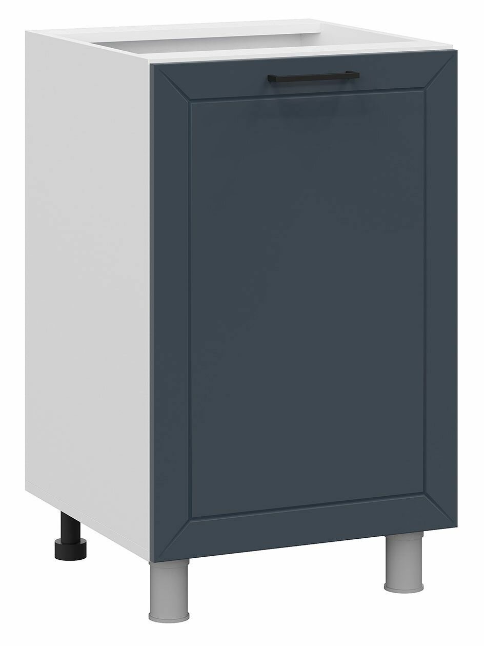 Кухонный модуль напольный, стол Сектор с полками, с доводчиками, 50х50.6х82.4 см, Белый / Океания