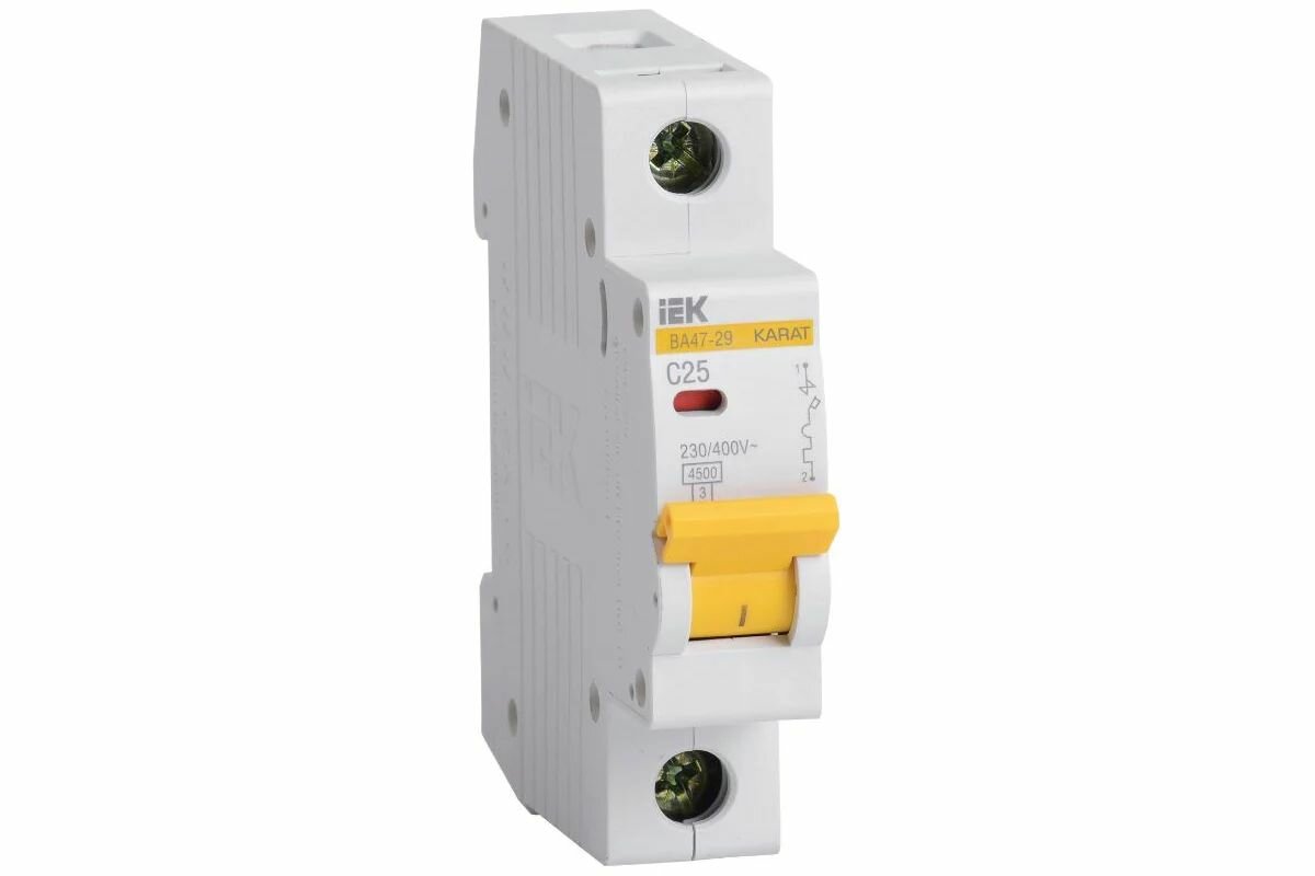 Автоматический выключатель 1Р 25А C 4,5кА ВА47-29 IEK