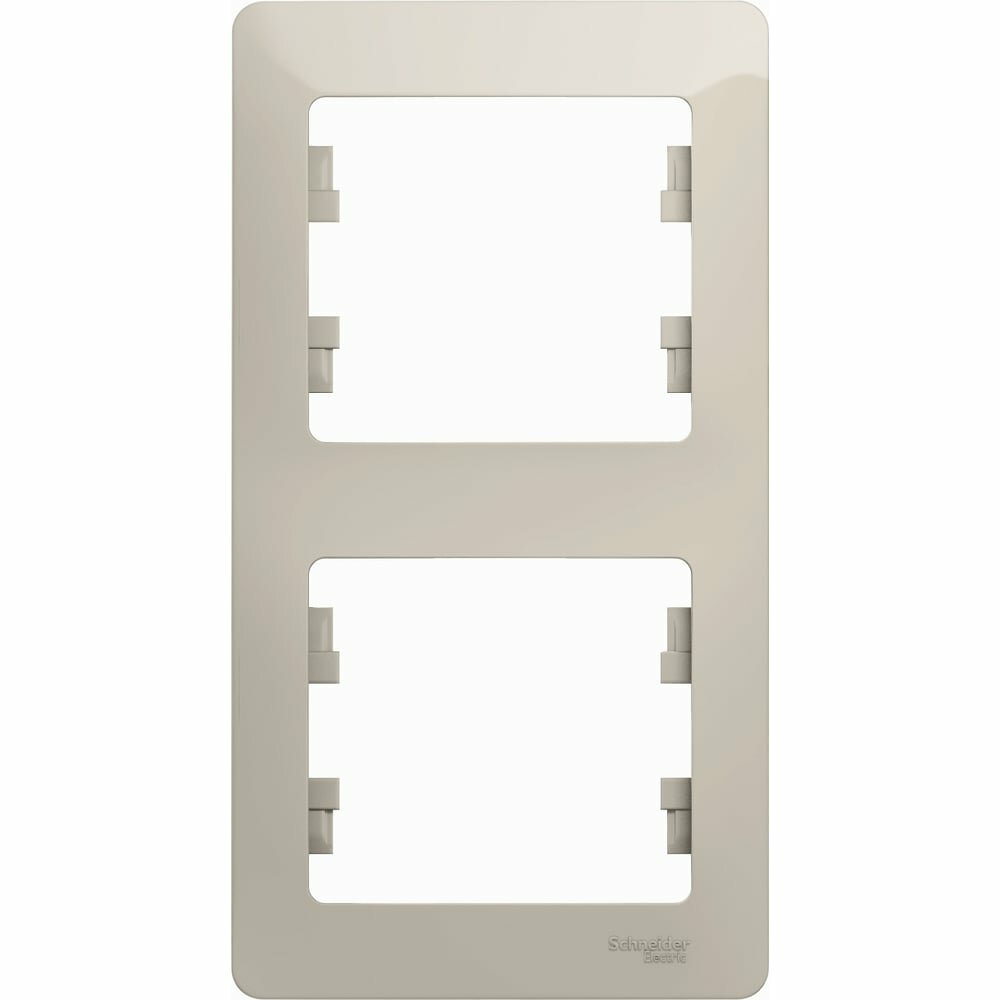 Вертикальная двухместная рамка Systeme Electric Glossa