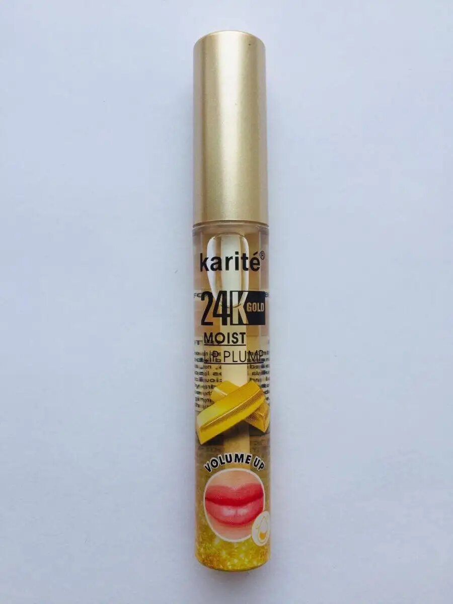 Блеск для увеличения губ Karite 24K Gold с частичками золота