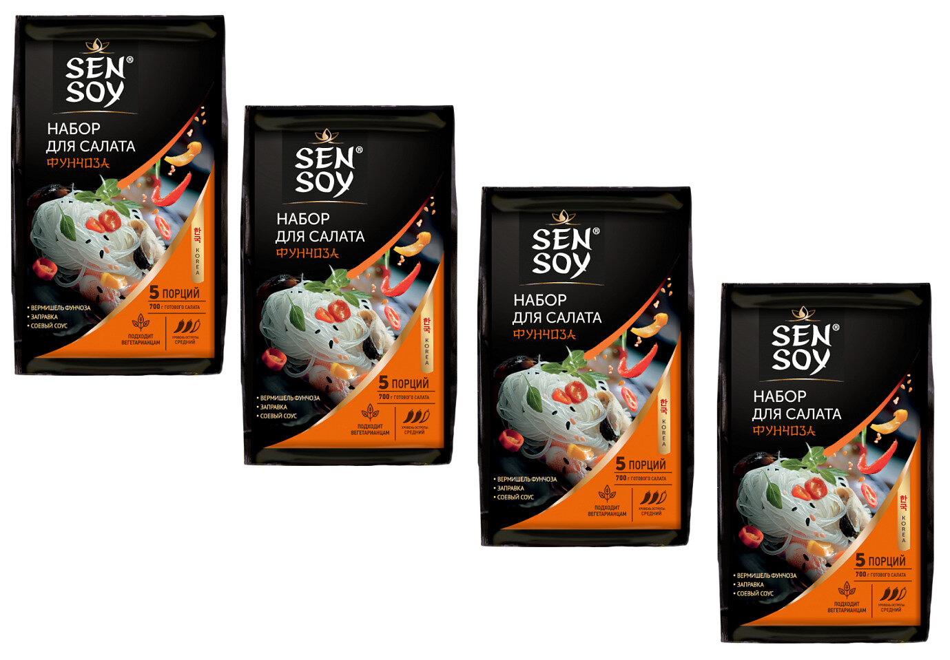 Sen Soy Набор Фунчоза по-корейски 4 шт 210 гр.
