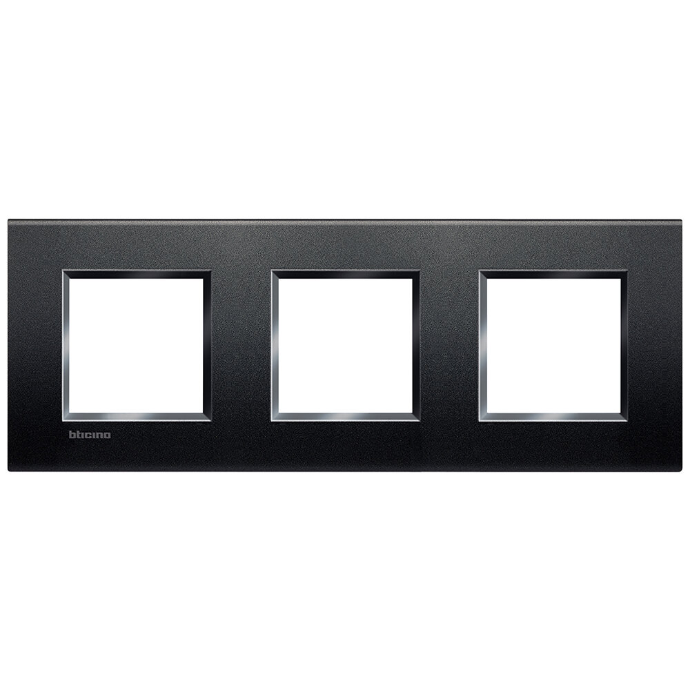 Рамка прямоугольная, 3 поста LivingLight Антрацит LNA4802M3AR
