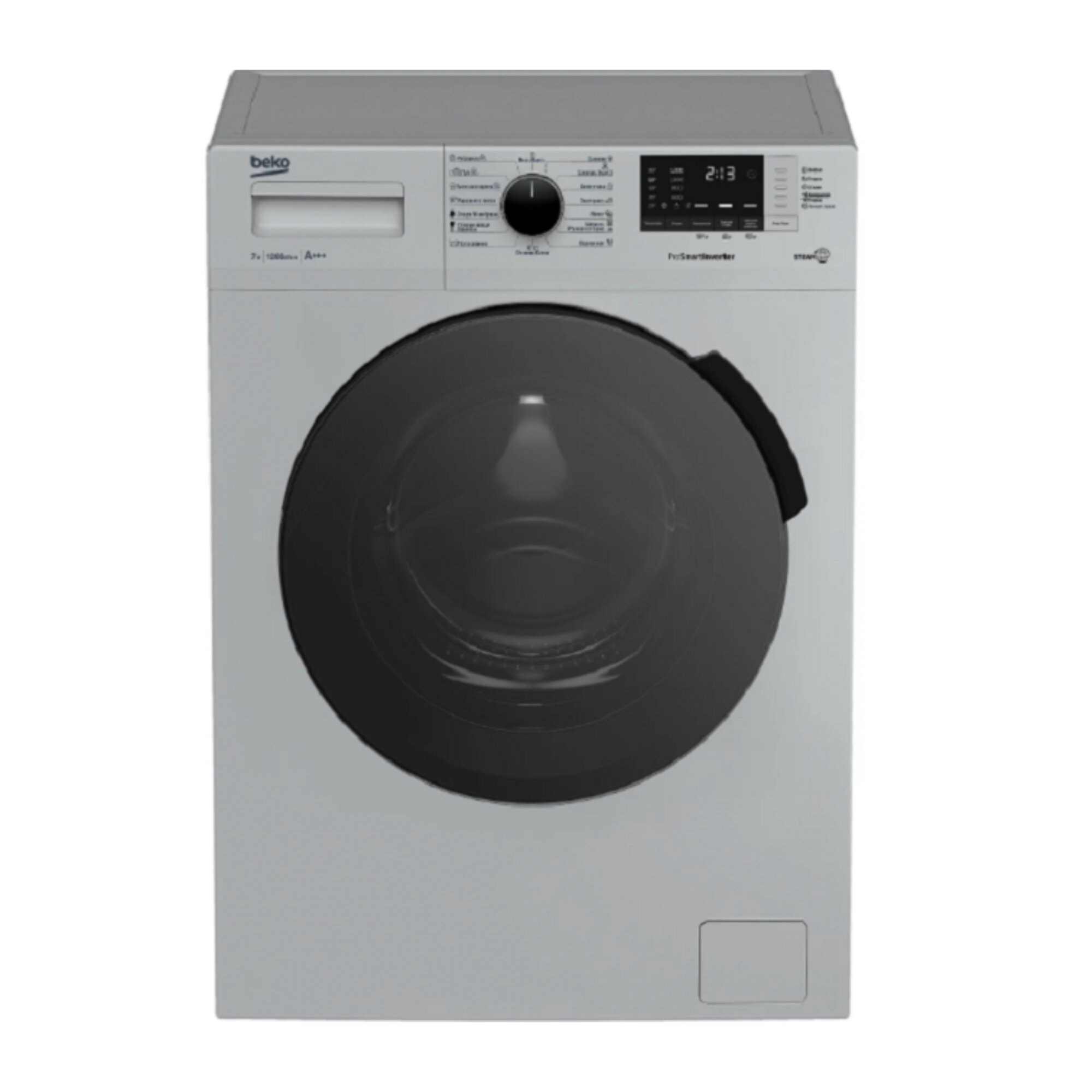 Стиральная машина BEKO RSPE78612S 7322710002, фронтальная загрузка 7 кг, серый