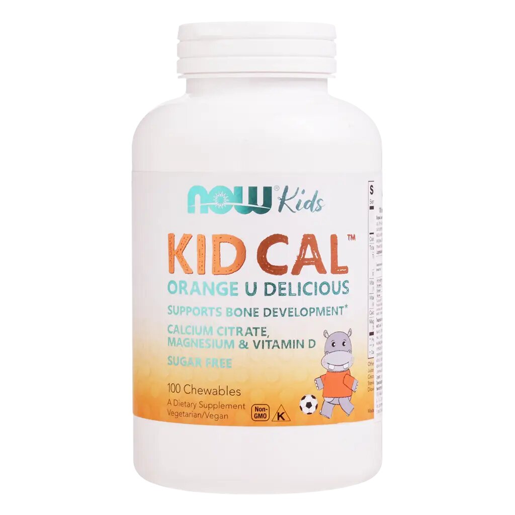 Now Детский витаминный кальций/Kid Cal Chewables жевательные таблетки массой 2184 мг 100 шт