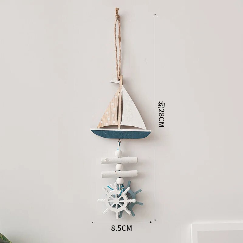 Деревянная подвесная морская звезда Style4