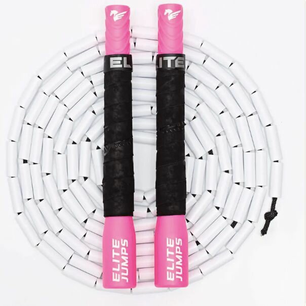 Elite Jumps, cкакалка бисерная для фристайла Freestyle Beaded Jump Rope, розовый