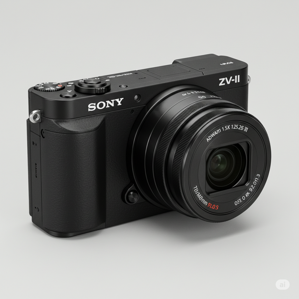 Sony ZV-1 II Compact Vlogging Camera with 1.0-Type Sensor & Wide-Angle Zoom – Ideal for Content Creators & YouTubers