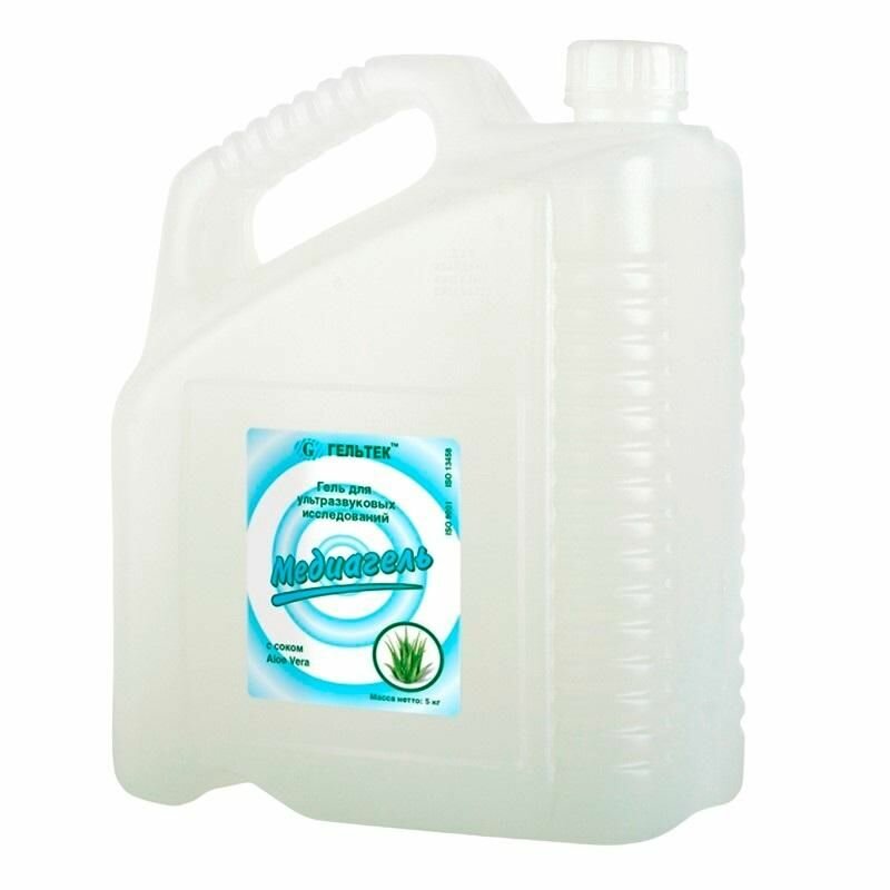 Гель для УЗИ Гельтек Медиагель Aloe Vera средней вязкости бесцветный, 5 кг