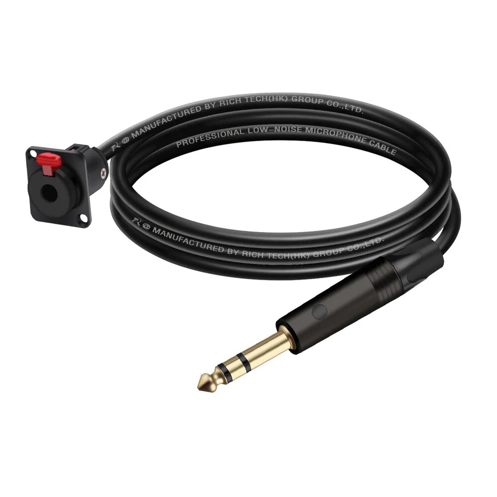 Аудиокабель Thamtrank YP01-BK+C1025-BK+Z03-GL-BK-BK 0.15M, Female to Black-TRS