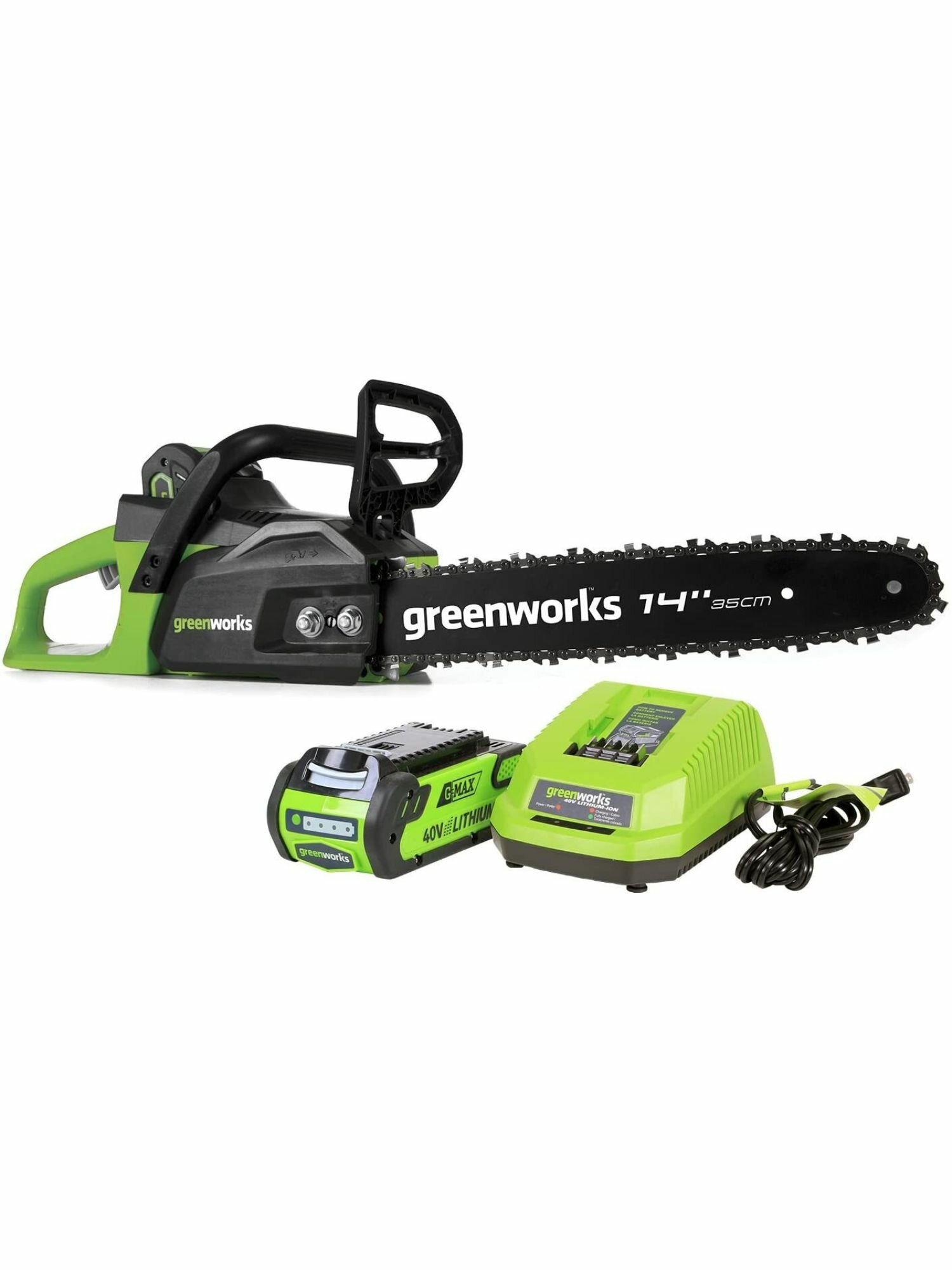 Пила аккумуляторная Бесщеточная Greenworks 2005707UA 40 В 35 см АКБ и ЗУ в комплекте