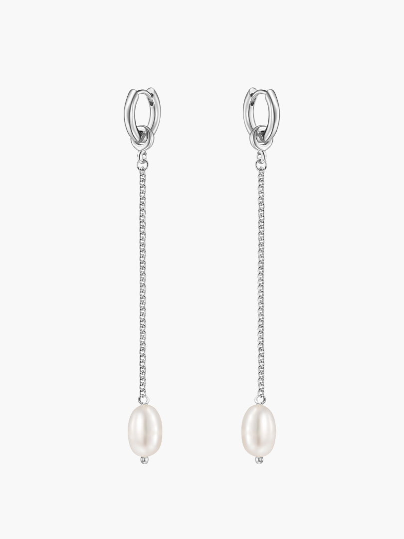 Серьги конго, жемчуг барочный