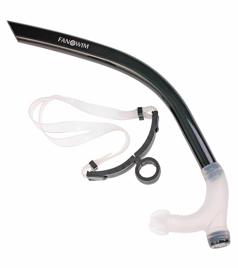 Трубка для плавания фронтальная FanSwim SN 83, тренировочная, черная