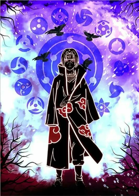 Алмазная картина "Наруто" алмазная огранка 40х50 см,40X50CM, белый