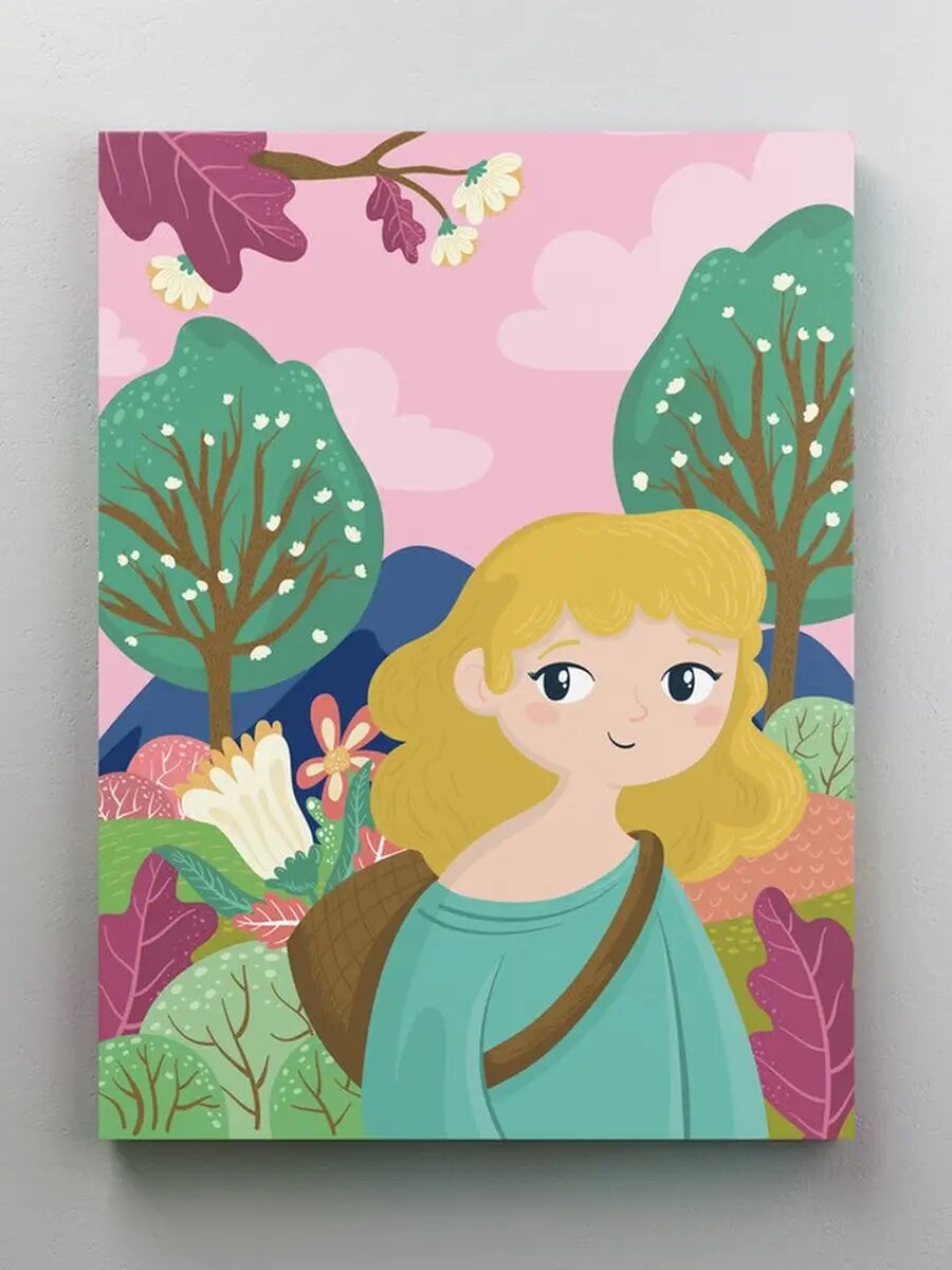 Интерьерная картина на холсте "Времена года - Весна" размер 30x40 см