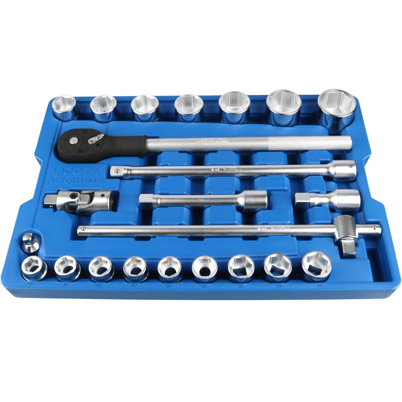 Licota ACK-B1003 Набор торцевых головок 3/4" 19 - 50 мм, 23 пр, в ложементе