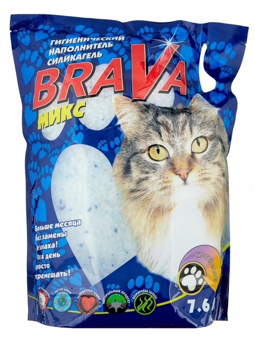 Наполнители Brava Микс-D Наполнитель силикагелевый 7,6л