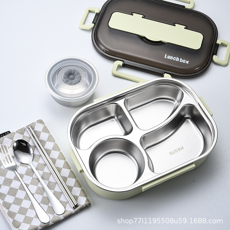 Ланч-бокс "IKEA", квадратная форма, нержавеющая сталь, с миской для супа