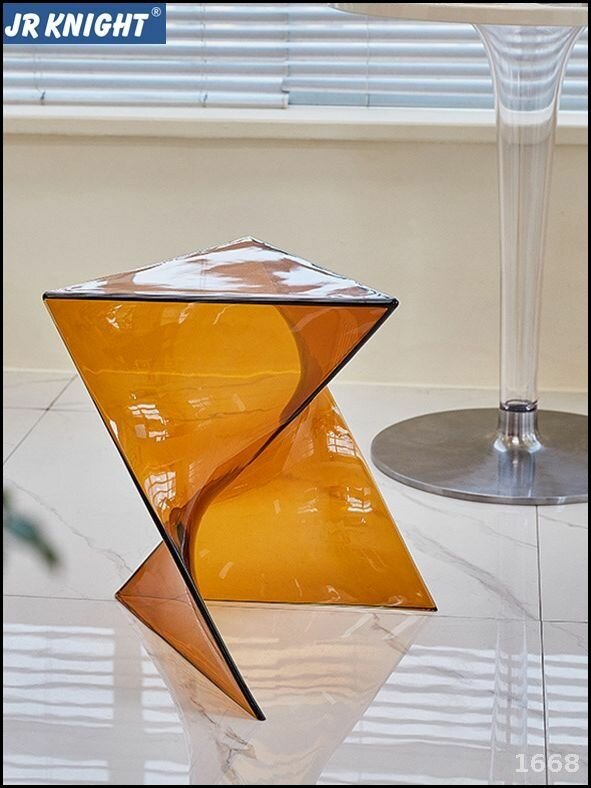 Акриловый журнальный столик, прозрачный приставной столик, 40x40x43 см