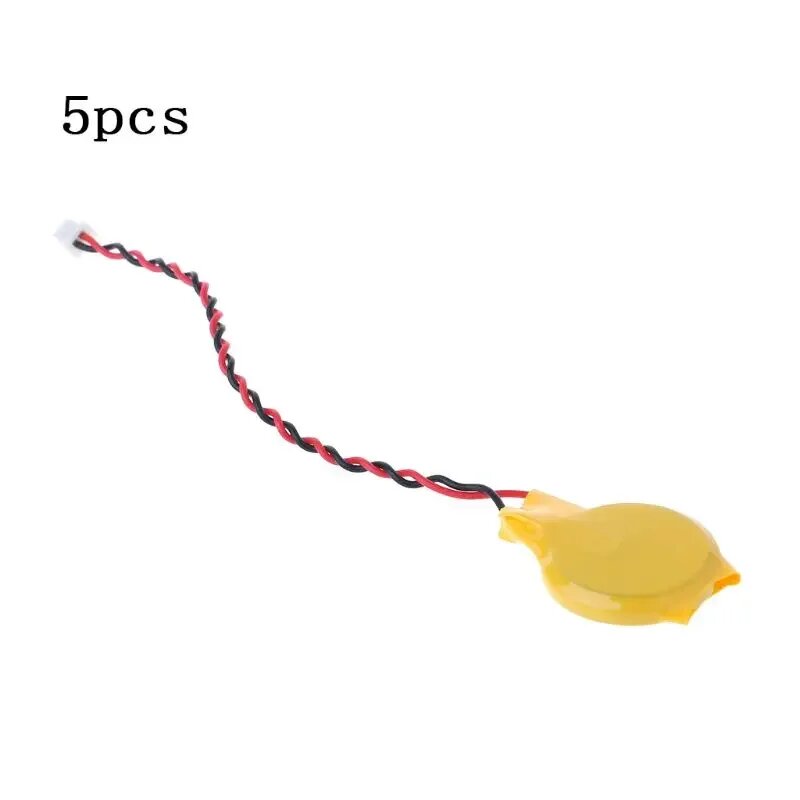 5 шт. CR2032 2032 Батарея с проводом Разборка батареи Провод 2-контактный аккумулятор для материнской платы ноутбука BIOS CMOS