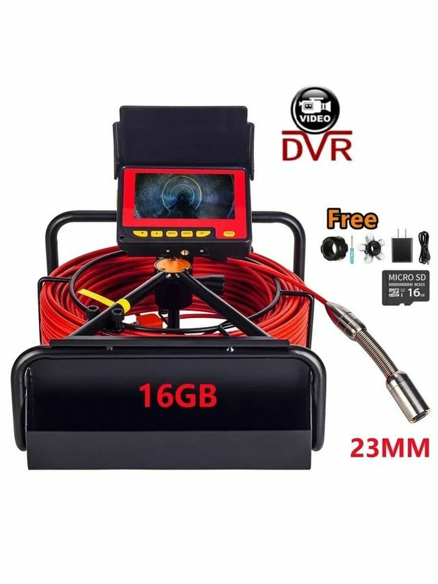 SYANSPAN IP68 промышленная камера, эндоскоп 23MM Camera Head DVR 20m