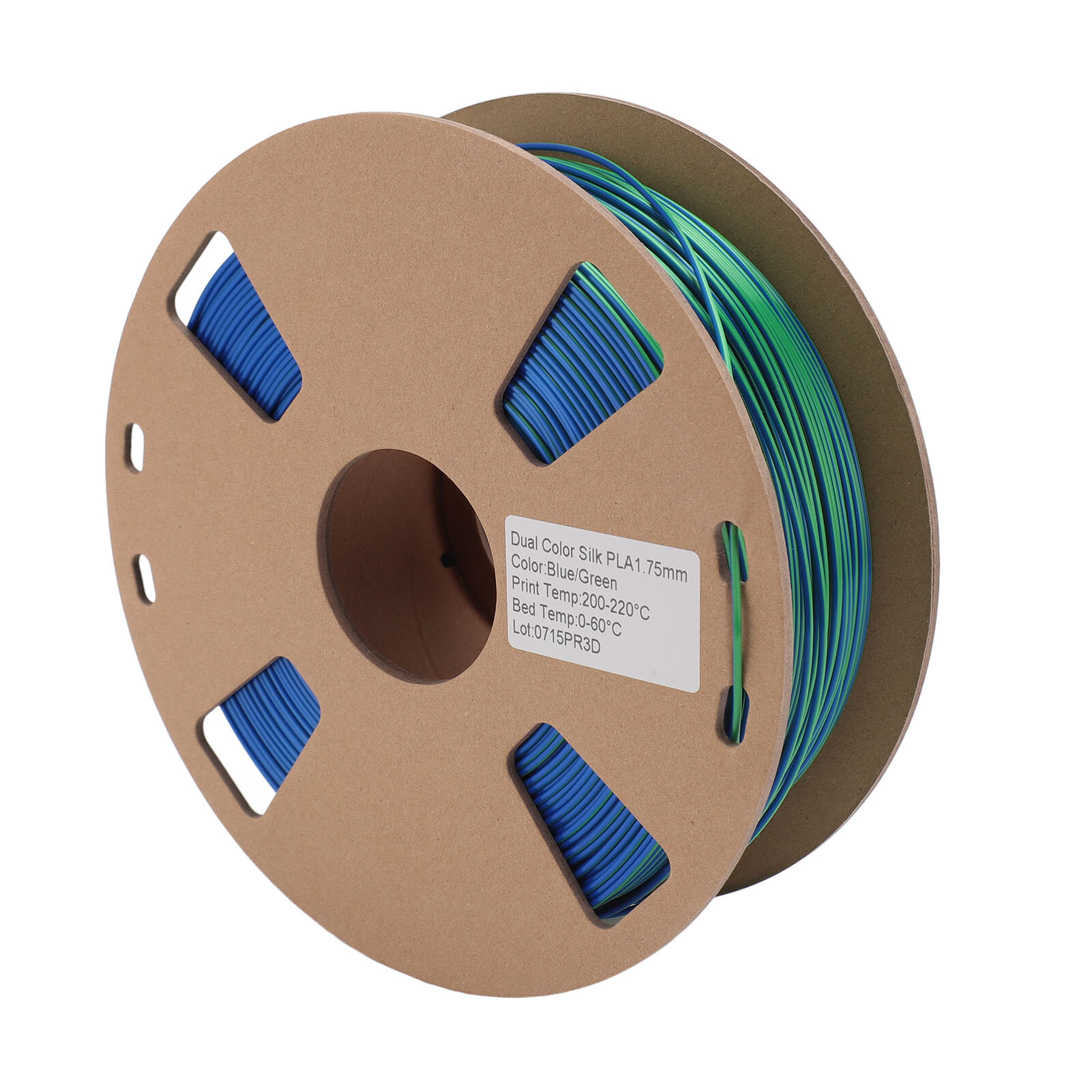 3D -принтер накаливание двойное цвет 1,75 мм 2,2 фунта чистого веса от 200 до 220 филамента Celsius PLA для 3D Refiling замены