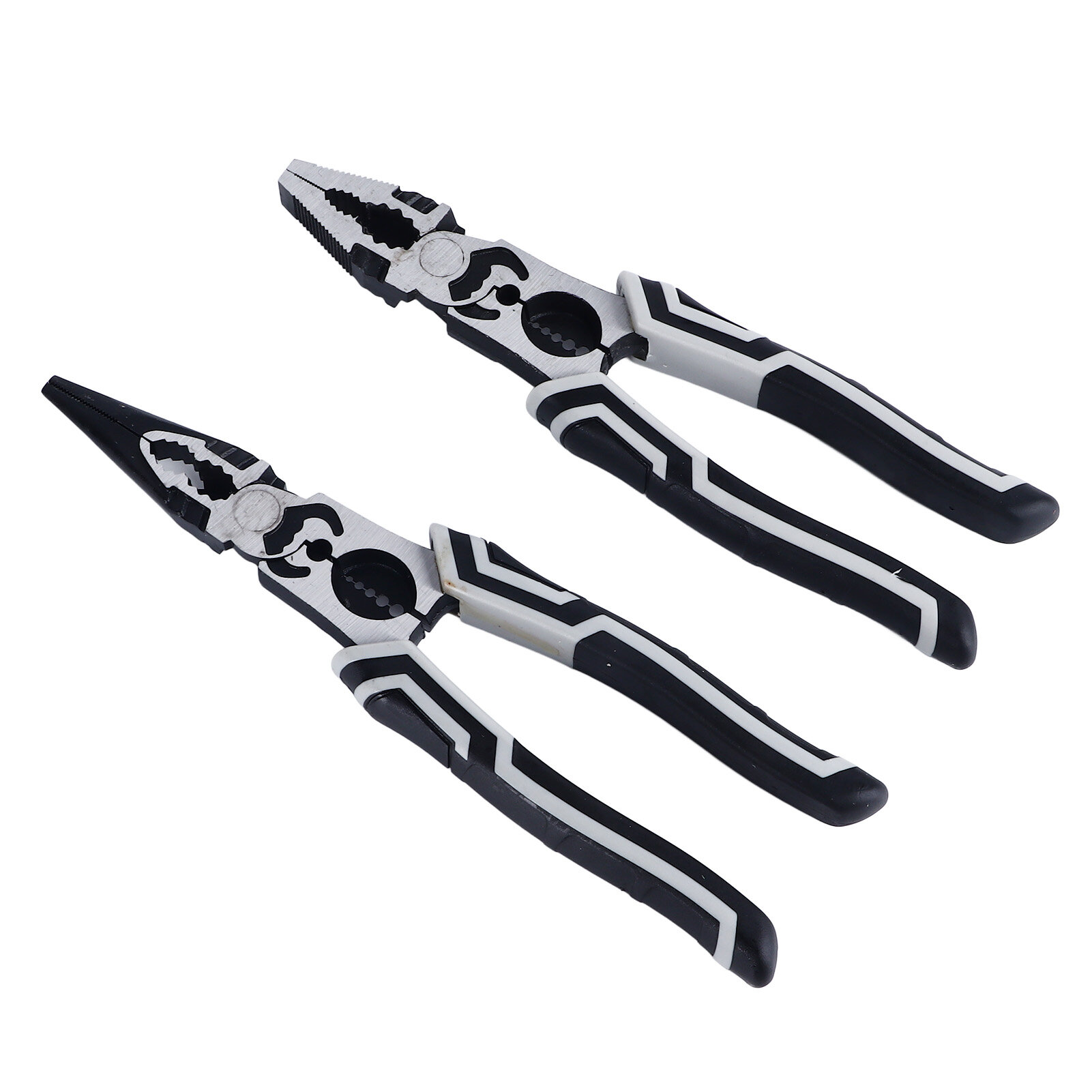 Набор клещей-кусачков игольчатых 9 дюймов многофункциональныхных из стали CRV для ремёсел, электрика, ремонт дома, твёрдость HRC60±2, материал CRV сталь и ABS, 1 штука многофункциональных клещей для проволоки, 1 штуканых игольчатых клещей