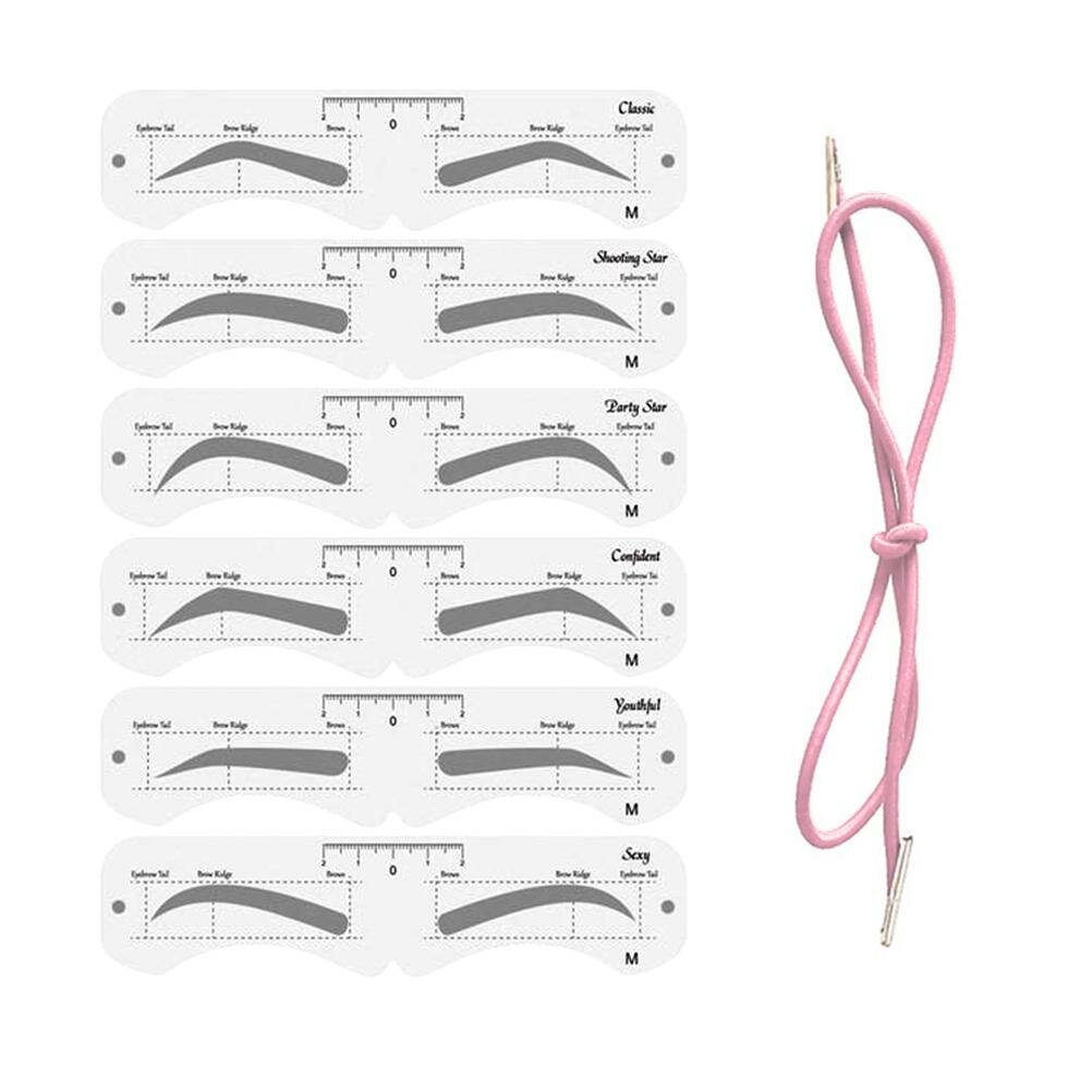 Макияж для бровей набор плесени Peva мягкая бровь с эластичной полосой многоразовой инструмент для макияжа для начинающих для начинающих