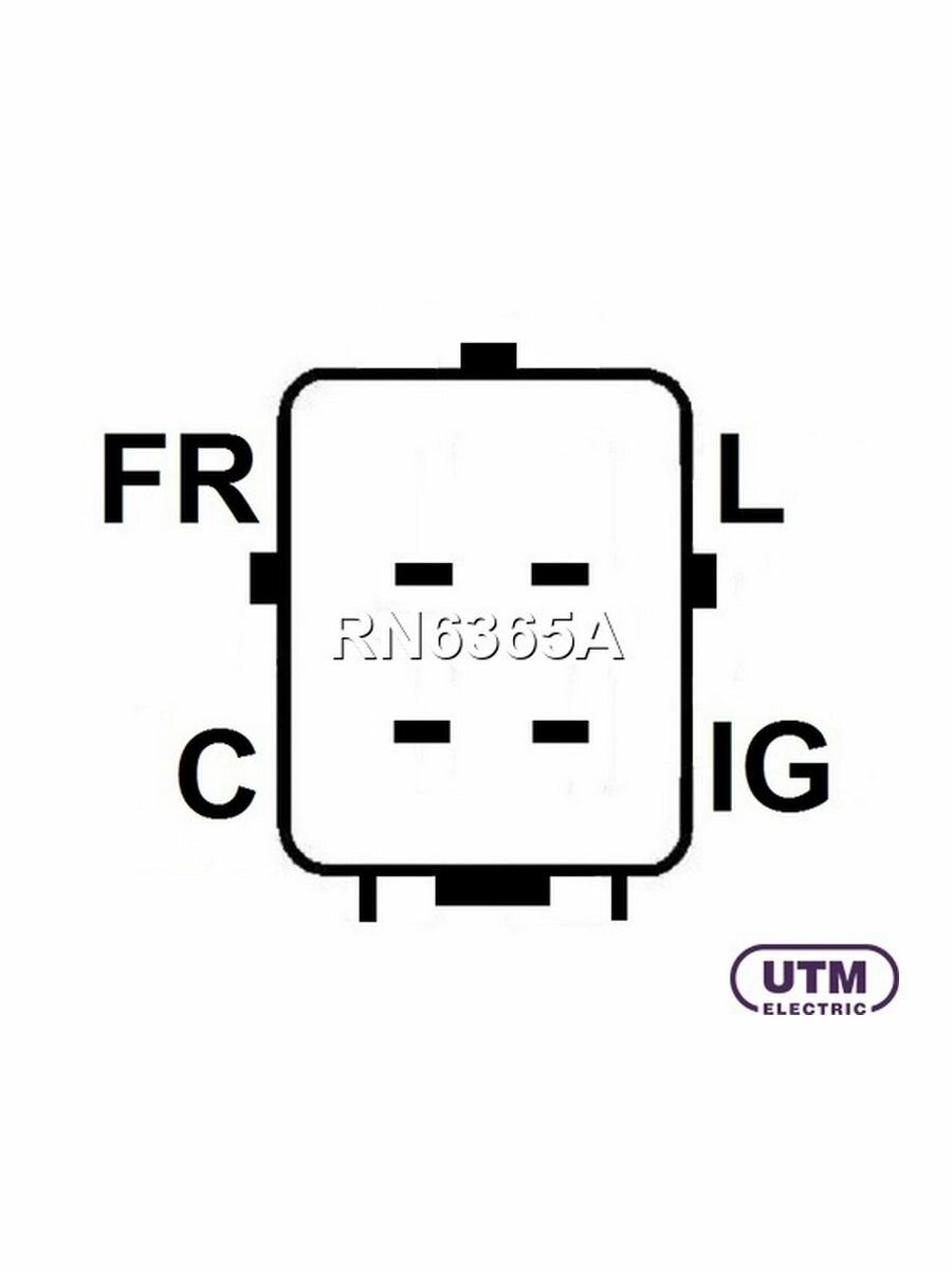 Регулятор генератора UTM RN6365A, для Honda, Acura, металл, пластик, бежевый — фото 1