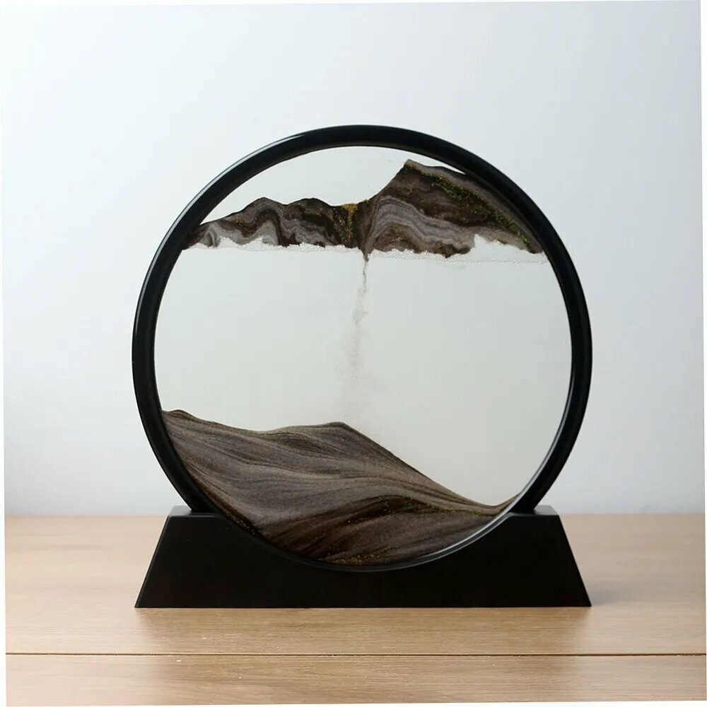 Песочная картина-антистресс 3D с движущимся золотым песком