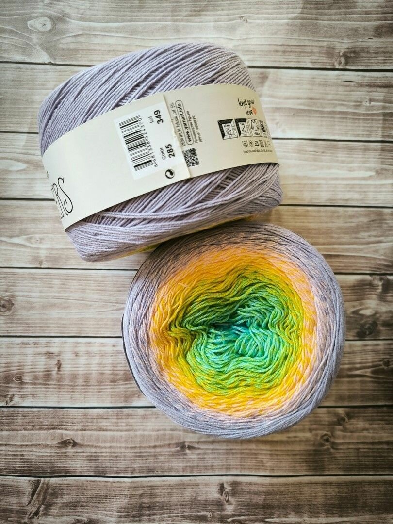 Пряжа Yarnart Flowers, цвет 285, вес мотка 250 гр, длина нити 1000 м, 1 моток / Ярнарт Фловерс