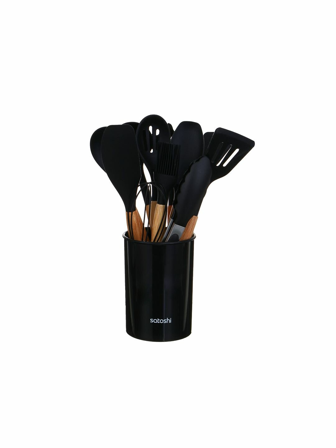 Набор кухонных принадлежностей 12пр, черный, силикон SATOSHI Аллон